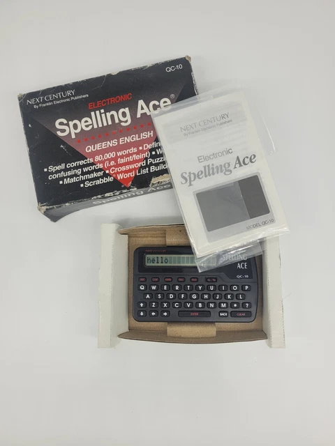 SPELL CHECKER - Spelling Ace Century Electronic - Franklin Electronics ...