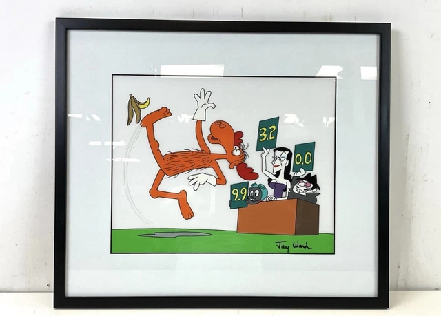 VINTAGE ROCKY AND Bullwinkle Animation Cel, Jay Ward Signed Boris And ...