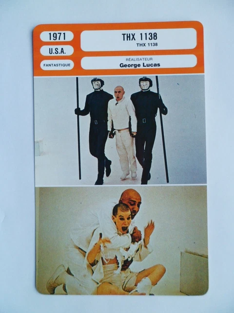 CARTE FICHE CINEMA 1971 THX 1138 Robert Duvall Donald Pleasence Maggie ...