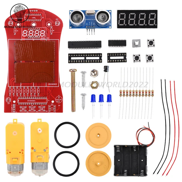 DIY SMART CAR Kit MCU Ultrasonic Obstacle Avoidance Car Tracking ...