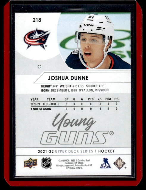 2021-22 UD SERIES 1 Young Guns Joshua Dunne RC (EP) EUR 0,68 - PicClick FR