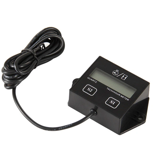 DIGITAL ENGINE RPM Tach Hour Meter Tachometer Gauge For Moto Marine ...