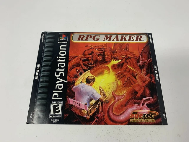 RPG MAKER - Sony Playstation 1 PS1 - Front Artwork ONLY - Black Label ...