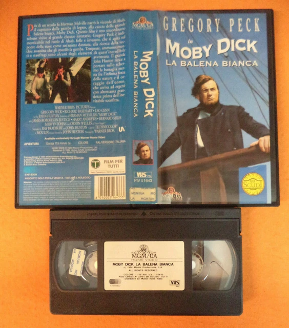 VHS FILM MOBY DICK LA BALENA BIANCA Gregory Peck 1994 GLI SCUDI (F34 ...