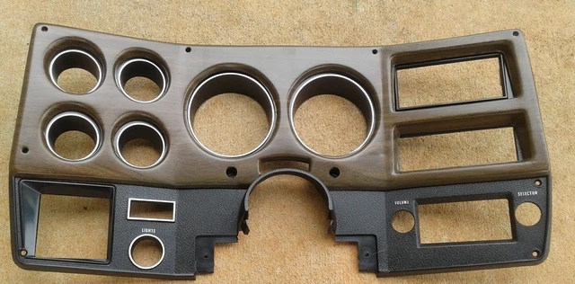 75-80 NEW WOODGRAIN Chevy GMC pickup truck dash bezel gauge cluster ...