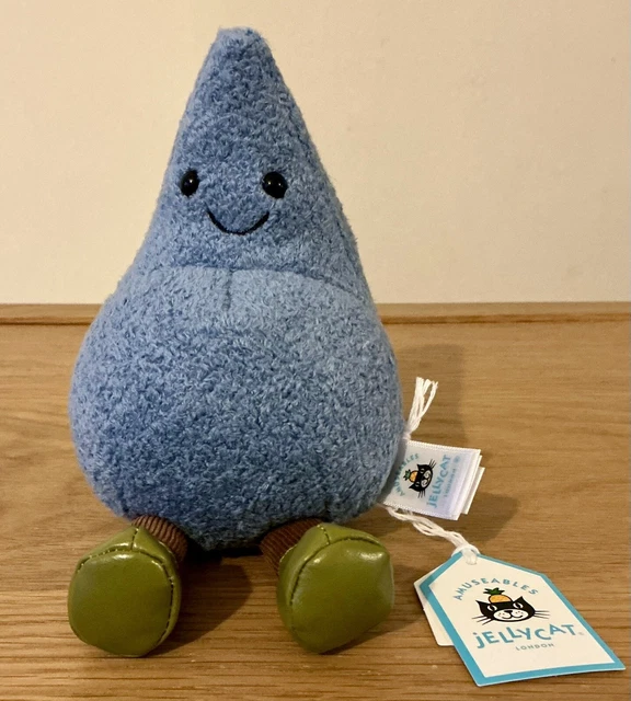 JELLYCAT AMUSEABLES HAPPY Raindrop Rain Drop Stuffed Toy,13cm Soft Toys ...