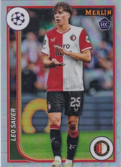 TOPPS 2024 MERLIN Chrome Ligue Des Champions N° 58 Leo Sauer Recrue ...