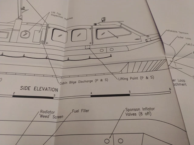 RNLI LIFEBOAT H Class 470TD SAR Hovercraft Drawing Plan 1:10 EUR 22,95 ...