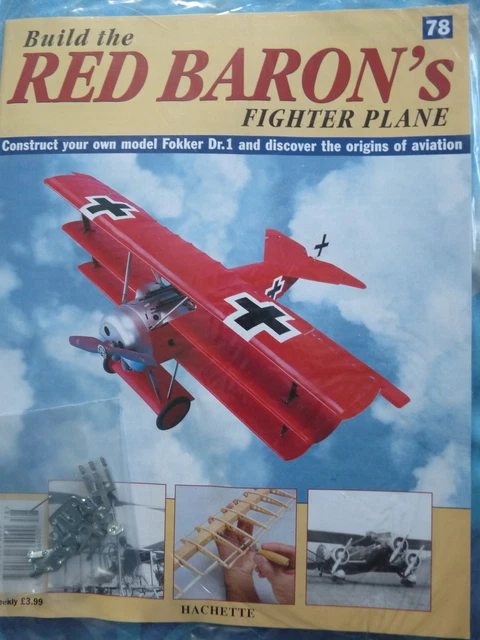 BUILD THE RED Baron's Fighter Plane Fokker Dr1 Hachette Issue 78 New ...