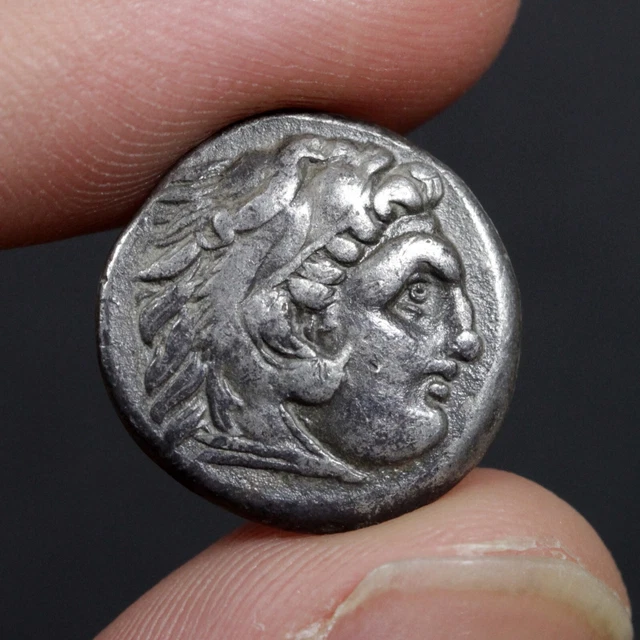 ALEXANDER THE GREAT Drachm Ancient Greek Silver AR Coin Zeus 300BC Ch ...