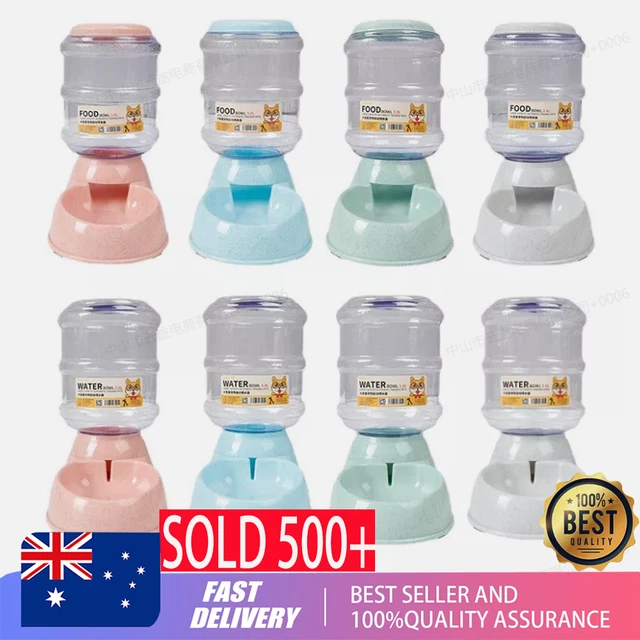 AUTOMATIC 3.8L WATER Feeder Food Pet Dog Cat Puppy Dispenser Feeder ...