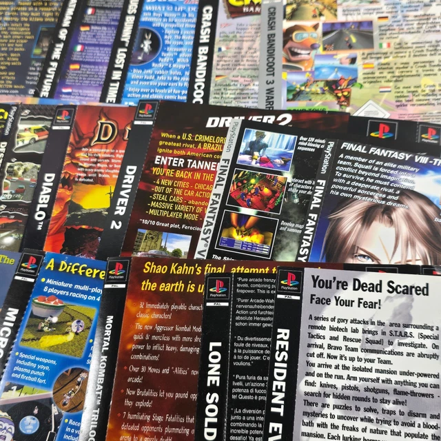 PS1 PLAYSTATION 1 Rear Inlay Back Cover Spare Original Paperwork £5.05 ...