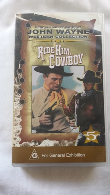 JOHN WAYNE WESTERN Collection VHS Movies * Ride Him Cowboy * Western $1 ...