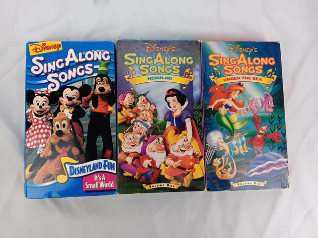 DISNEYS SING ALONG Songs VHS Lot - Under The Sea, Heigh-HO & Disneyland ...