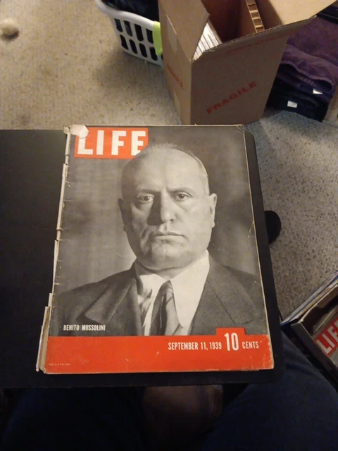 LIFE MAGAZINE BENITO Mussolini Italian Dictator WWII Hitler 1939 £9.51 ...