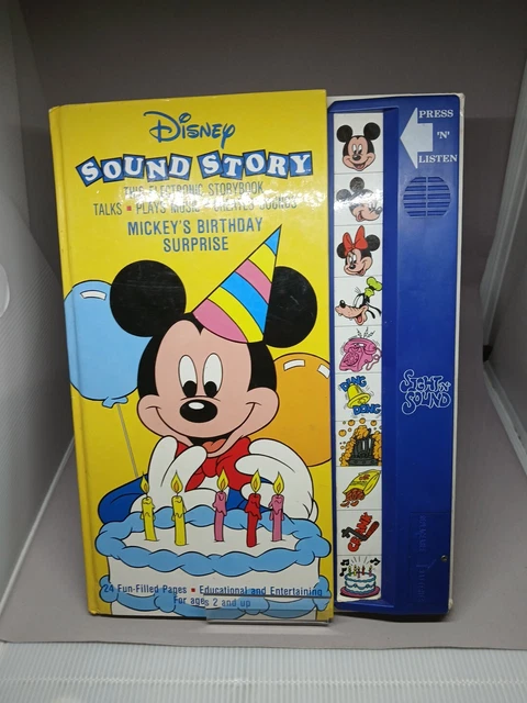DISNEY GOLDEN SOUND Story Mickey's Birthday Surprise Touch N Listen ...