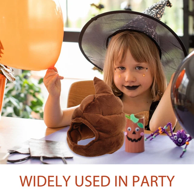 HALLOWEEN PARTY PRANK Hat Poop Cosplay Hat Stuffed Poop Cap Supple Fake ...