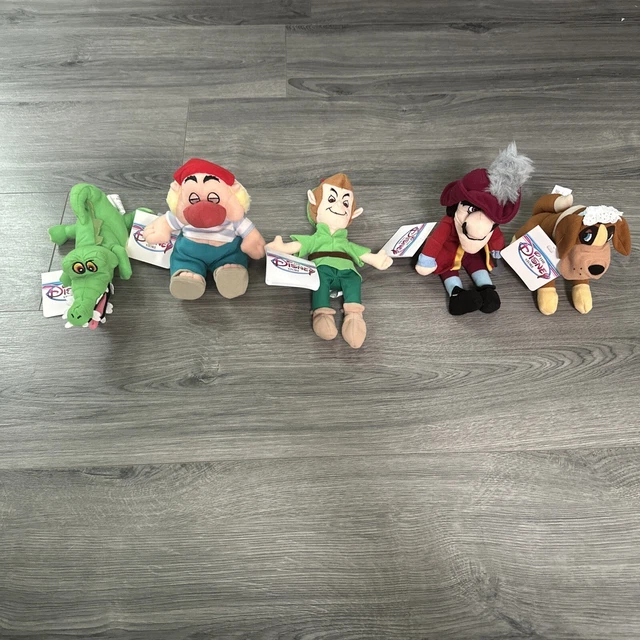 VINTAGE DISNEY STORE Peter Pan Character Mini Bean Bag Plush -Set of 5 ...