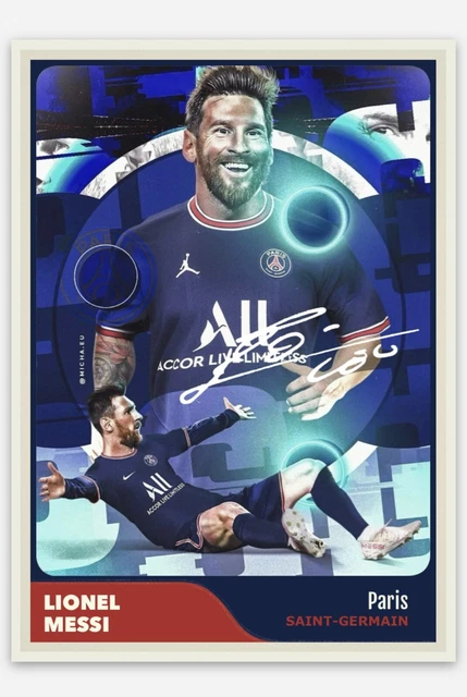 LIONEL MESSI PSG Paris Saint Germain Soccer 2021 Autograph RP Trading ...