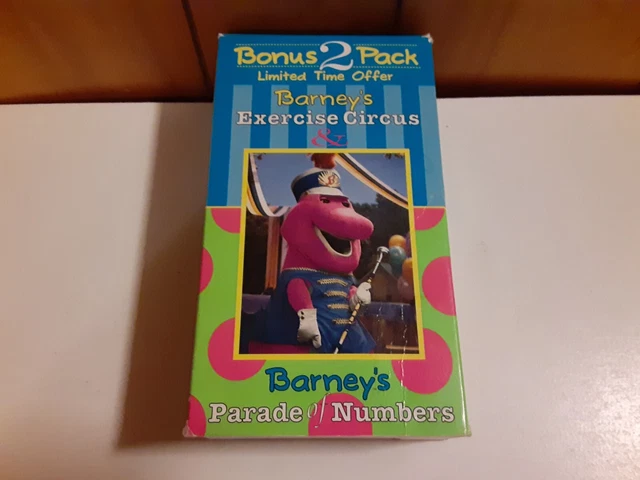 BARNEY BONUS 2 Pack VHS Barney's Exercise Circus Parade Of Numbers £8. ...