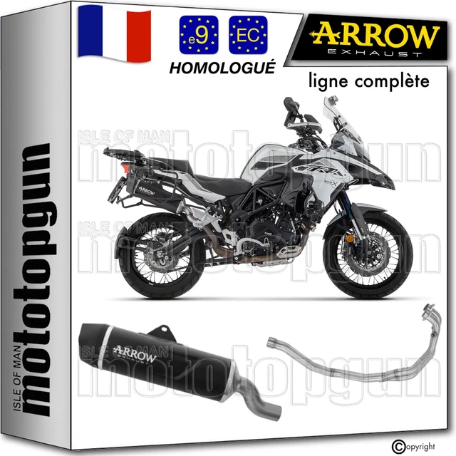LIGNE COMPLETE HOM open noir c indy evo arrow pour benelli trk 502 x ...