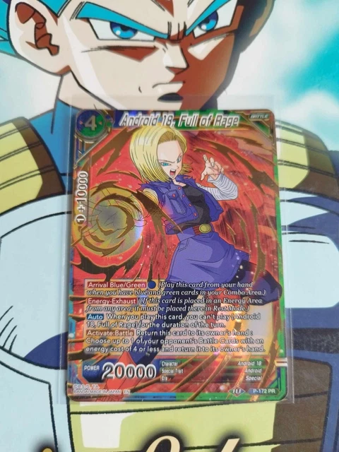 CARTE DRAGON BALL Super Android 18, Full of Rage - P-172 mb01 EUR 2,90 ...