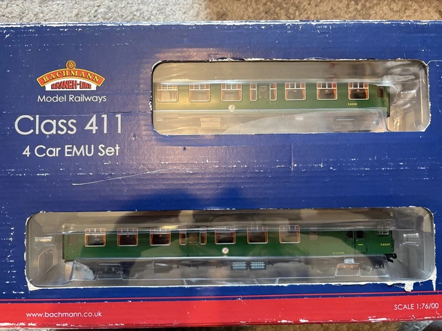 BACHMANN BRANCH-LINE CLASS 411 4 Car Emu Set Scale 1:76 Guage OO £115. ...