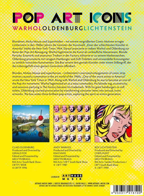POP ART ICONS - Andy Warhol/Roy Lichtenstein/Claes Oldenburg (DVD) EUR ...