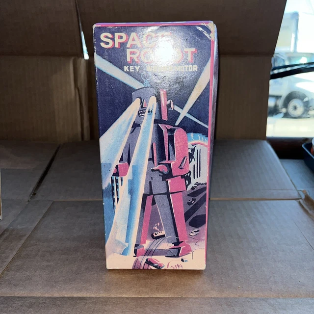 SPACE ROBOT KEY Wound Motor Reproduction Tin Toy MS 403 Walking $35.95 ...
