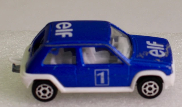 VOITURE MAJORETTE RENAULT 5 - R5 Supercinq GT Turbo Elf Échelle 1/51 ...