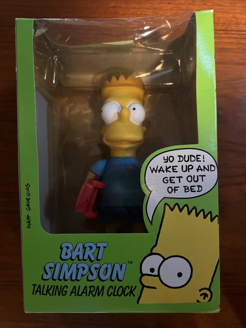 RARE BART SIMPSON Talking Alarm Clock 1997 NIB $34.00 - PicClick