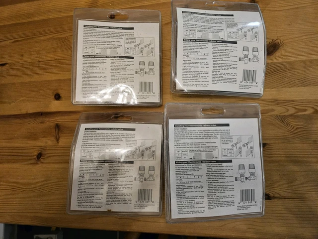 THERMSTATIC RADIATOR VALVE TRV 15mm 4 Qty £21.50 - PicClick UK