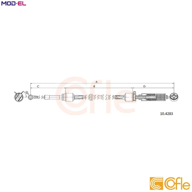 CABLE PULL MANUAL TRANSMISSION 92.10.4283 FOR MINI W17 D14 /1ND 1.4L ...