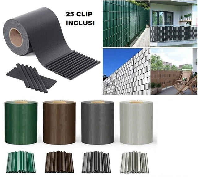 FRANGIVISTA PER BALCONE Ringhiera Fasce Strisce PVC Frangivento ...