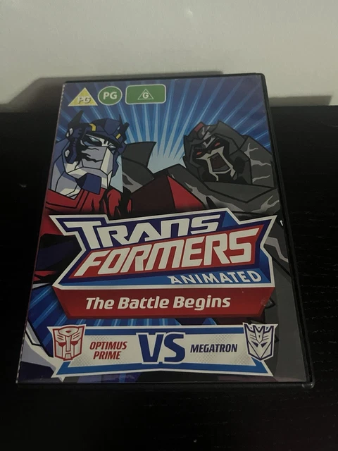 TRANSFORMERS ANIMATED: THE Battle Begins [DVD] Optimus Prime vs ...