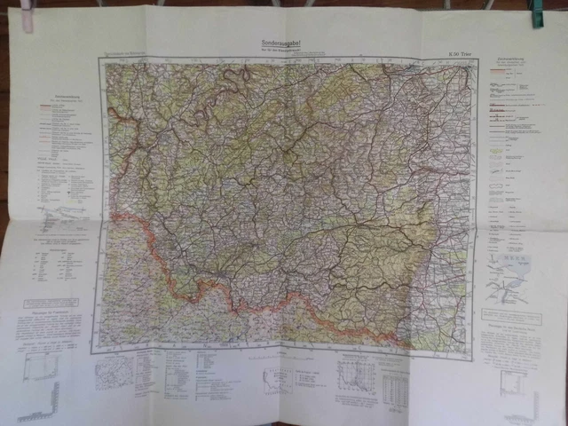 WW2 WW2 MAP K50 Trier NfdD Troop Map Special Card Special Edition ...