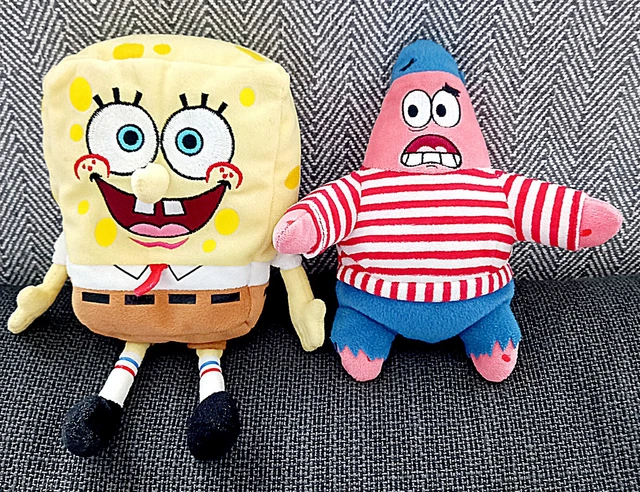 SPONGEBOB SQUAREPANTS AND Patrick First Mate Plush soft toys 2006 2008 ...
