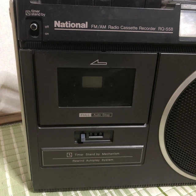 NATIONAL RQ-558 CASSETTE Tape Recorder w/ Power Cable Tested Used From ...