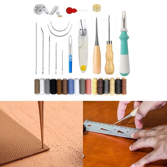 ENSEMBLE D'OUTILS DE couture la main en cuir professionnel id al pour les no EUR 17,09 - PicClick IT