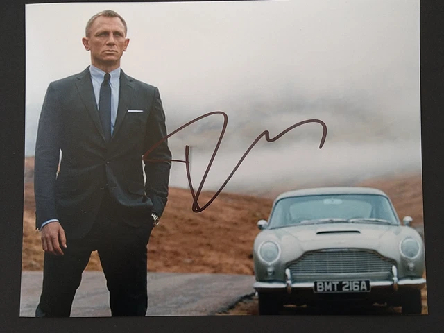 PHOTO SIGNÉE DANIEL Craig Aston Martin DB5 Autographe COA James Bond ...