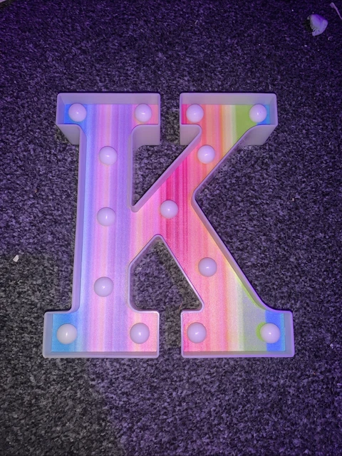 LETTER K LIGHT Rainbow for Kids Alphabet Lights bulb light £10.80 ...