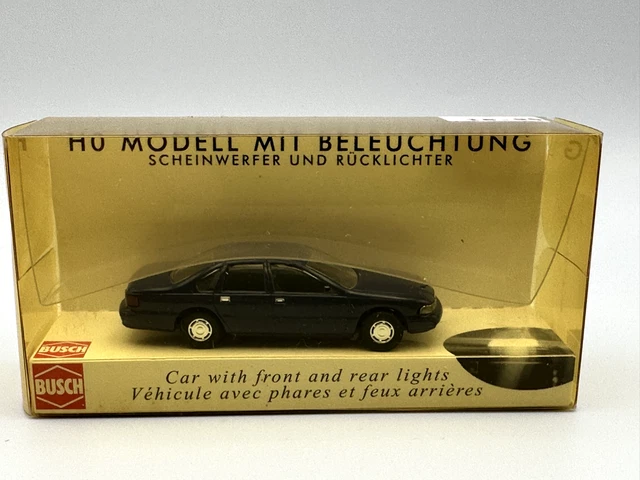 BUSCH #5642 CHEVROLET Caprice, Blue, Lighted, 1:87 Ho Scale, Nib $19.94 ...