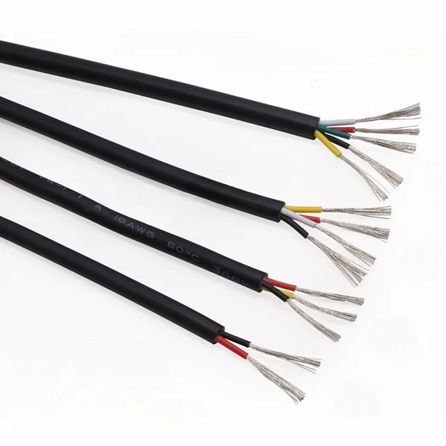 UL2464 18 AWG PVC Flexible Cable Signal Control Wire 2-8 Core Sheath ...