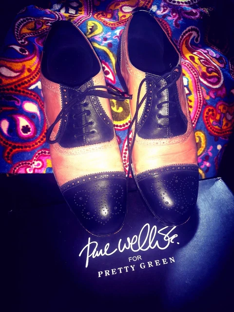 RARE PRETTY GREEN Paul Weller Jazz Brogue Shoes Unreleased Sample Size ...