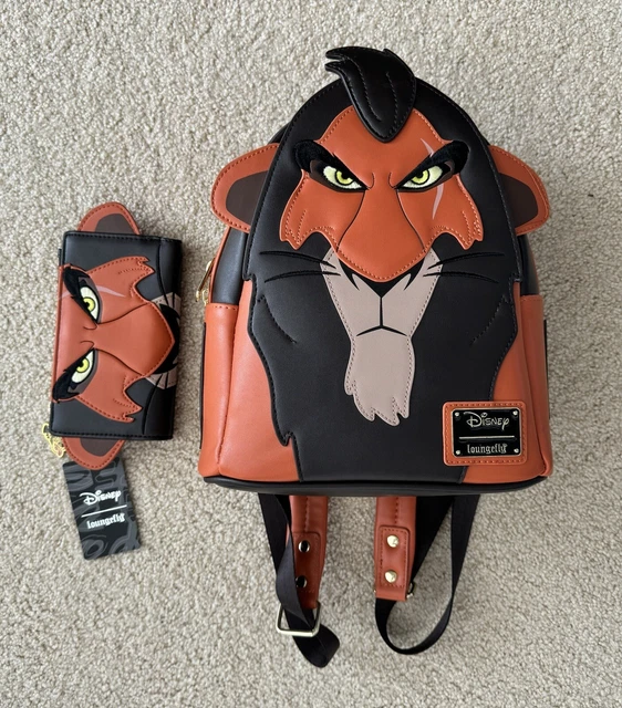 LOUNGEFLY DISNEY THE Lion King Scar Cosplay Mini Backpack + Wallet Set ...