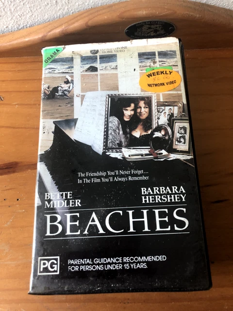 BEACHES VHS BETTE Milder Barbara Hershey Clamshell Ex Rental Untested ...