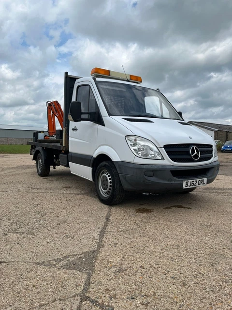 MERCEDES SPRINTER 316 Crane MWB Flatbed hiab £9,000.00 - PicClick UK