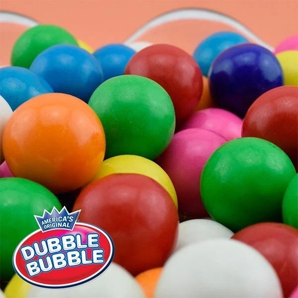 DOUBLE BUBBLE 1& Inch/ 24mm Gumballs Assorted Flavors (5LB/ 285ct) Bulk ...