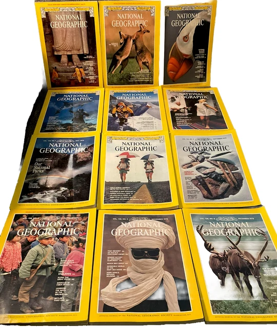 VINTAGE NATIONAL GEOGRAPHIC Magazines FULL YEAR 1979 Inserts 12 Issues NICE £42.90 - PicClick UK