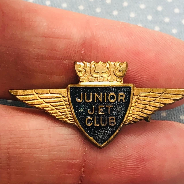 VTG BOAC JUNIOR Jet Club British Overseas Airways Pilot Wings Lapel Pin ...